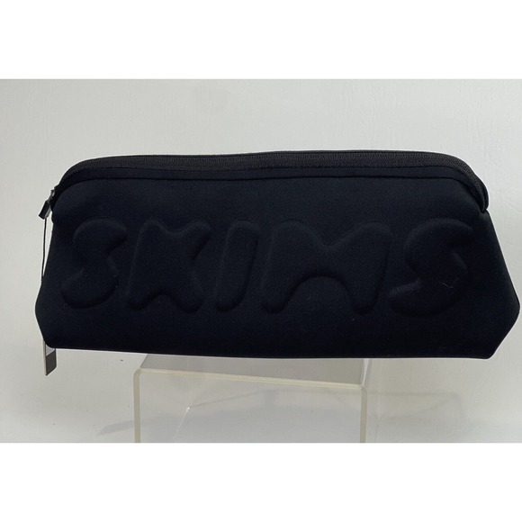 SKIMS | Bags | New Skims Neoprene Cosmetic Clutch Zip Bag Black Retail ...